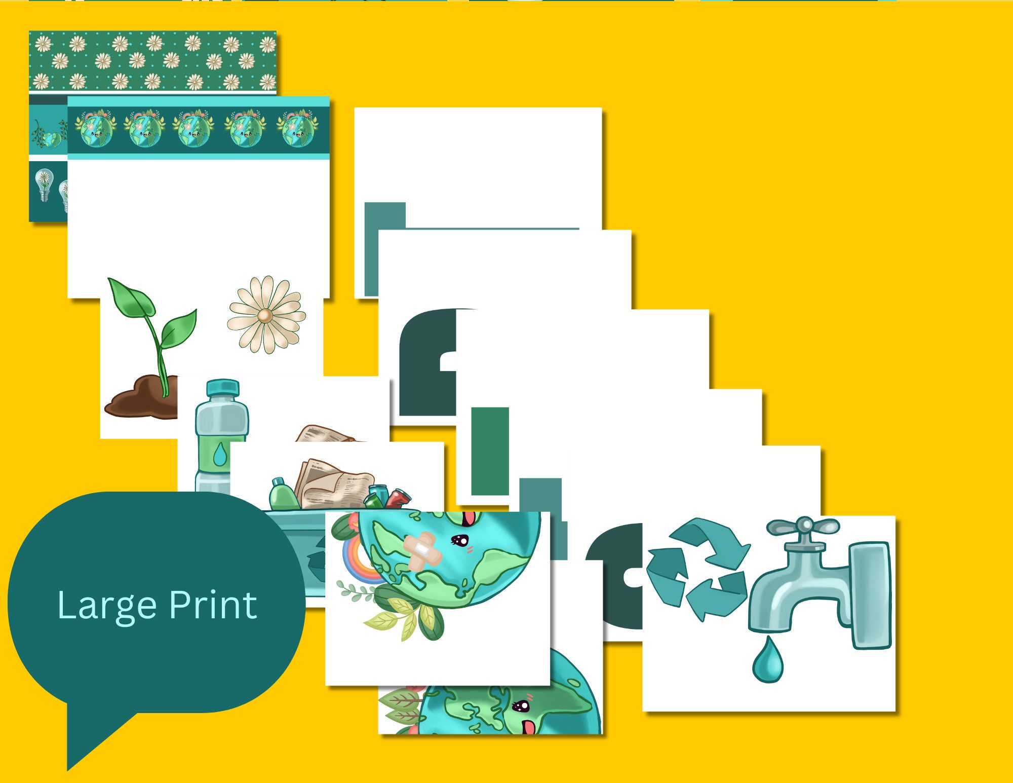 Recycling Classroom Bulletin Board, Printable Bulletin Board Set ...