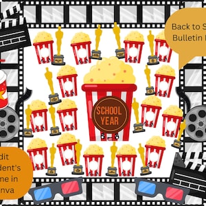 Back to School Classroom Bulletin Board Set, Cinema Bulletin, Theatre ...