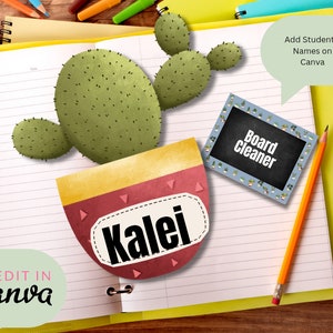 Succulents Classroom Jobs Bulletin Board Set, Editable Bulletin Board ...