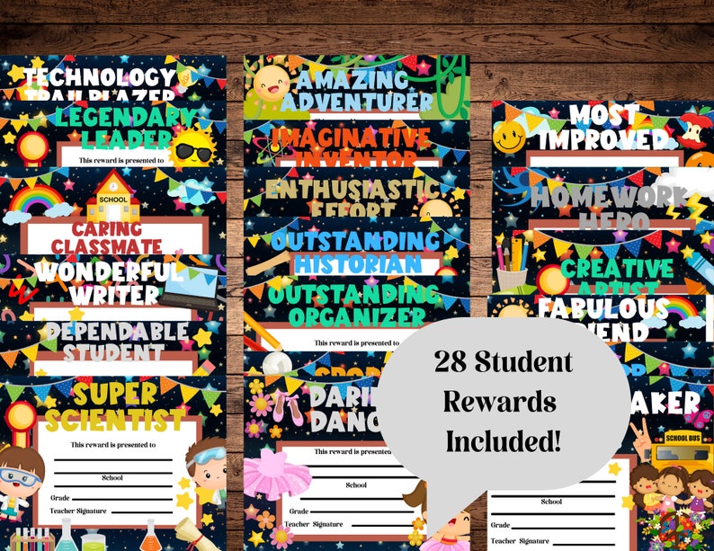 Editable Student Awards, Student Recognition, End of Year Certificates ...