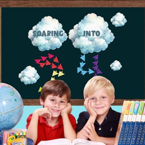 New Year Class Bulletin Board, Inspire Class Decor, Name Tags, Year ...