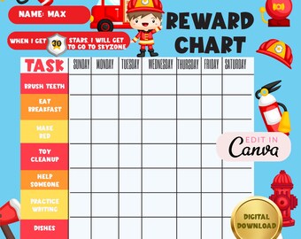Editable Unicorn Reward Chart, Rainbow Sticker Chart, Pink Purple ...