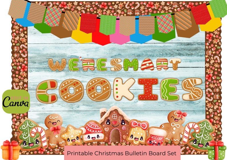 Christmas Bulletin Board Set, Smart Cookies, Winter Bulletin ...