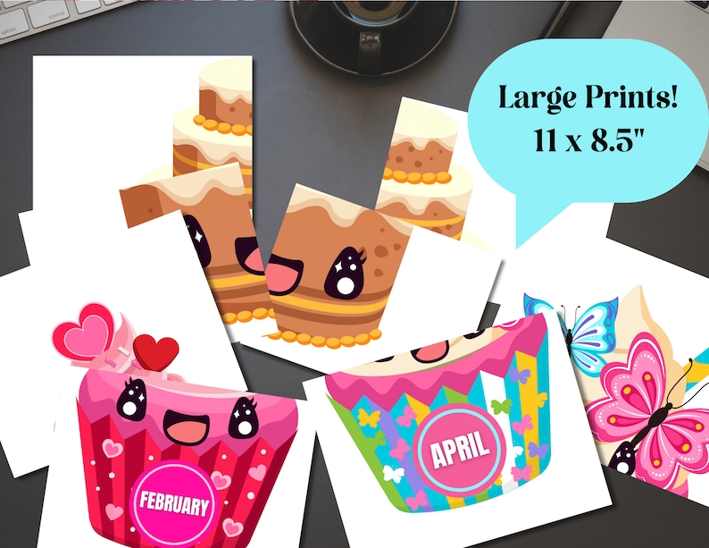 Birthday Classroom Bulletin Board Set, Cupcake Bulletin Board, Editable ...