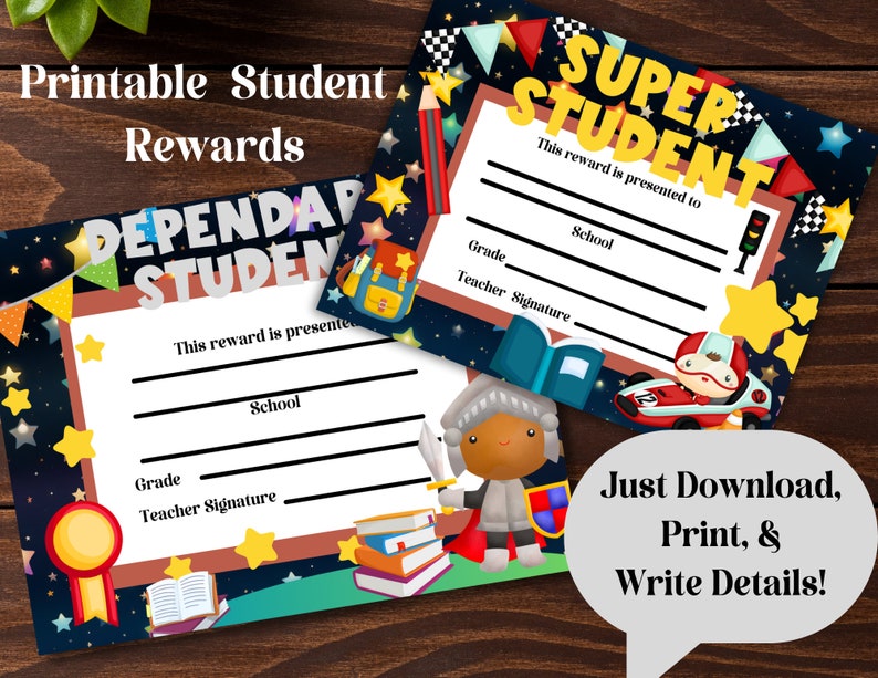 Editable Student Awards, Student Recognition, End of Year Certificates ...