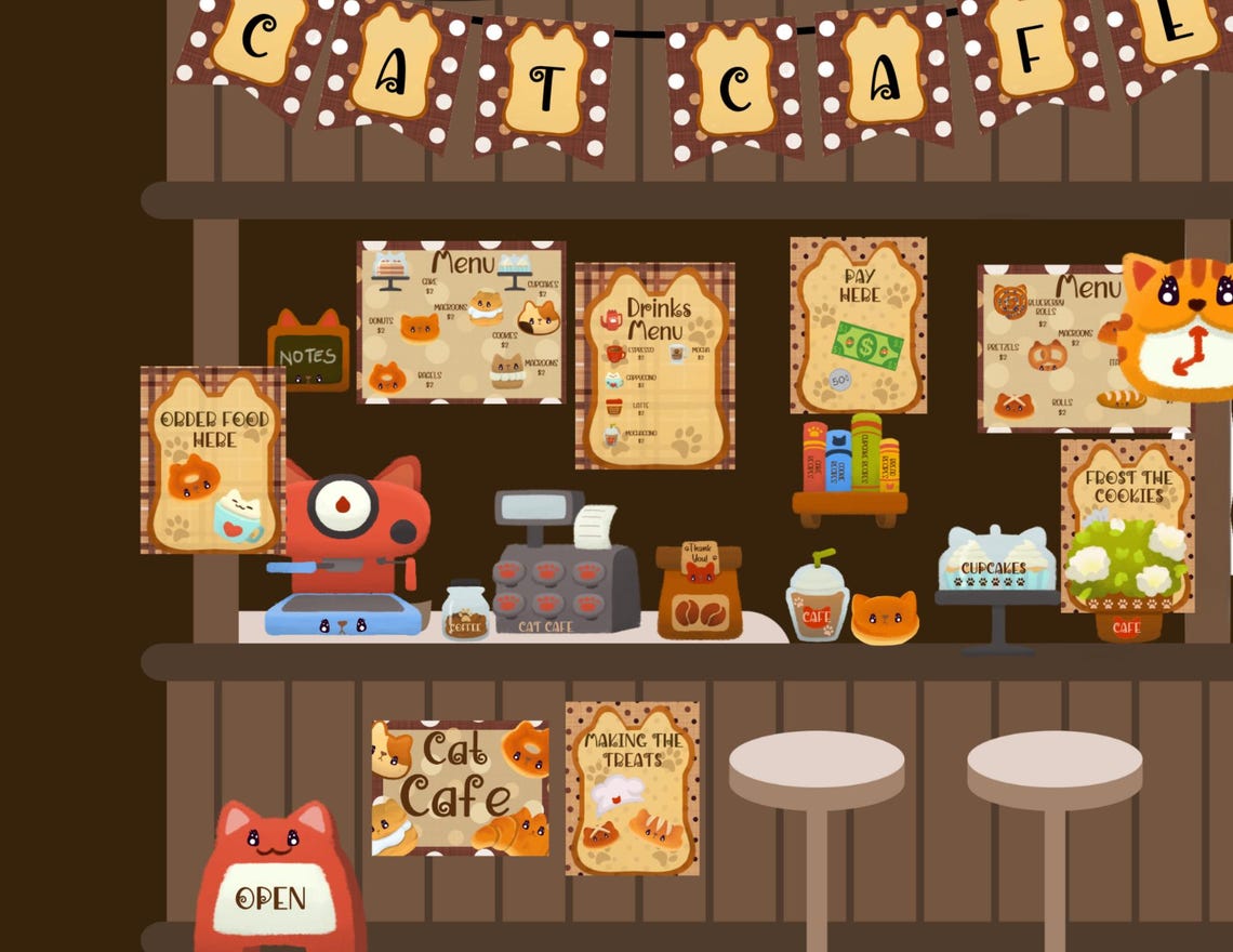 Cafe Dramatic Play Set, Dramatic Play, Preschool Printable, Homeschool ...