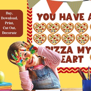 Valentine’s Day, Pizza Bulletin Board, Classroom Decorations, Name Tags ...