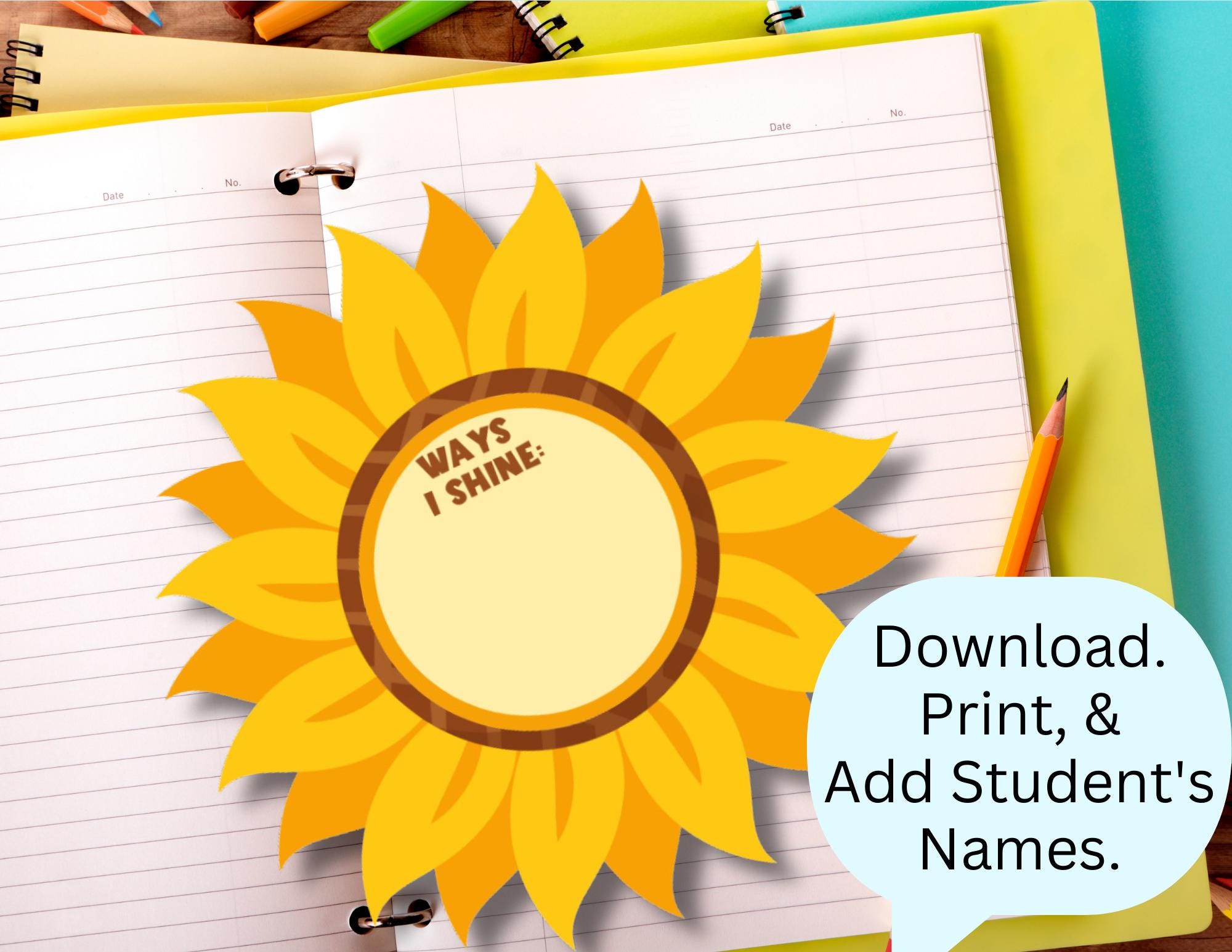 Back to School Classroom Bulletin Board Set, Student Name Tags, Shine ...