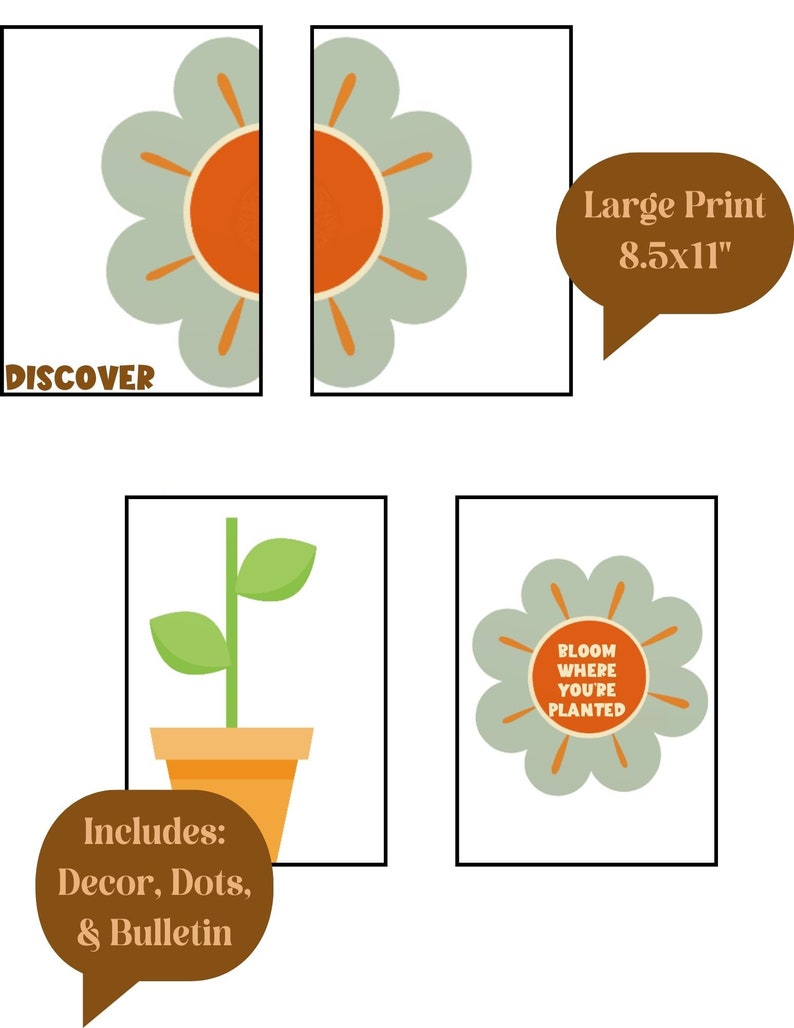 Spring Classroom Bulletin Board Set, When We Learn We Grow, Teacher ...