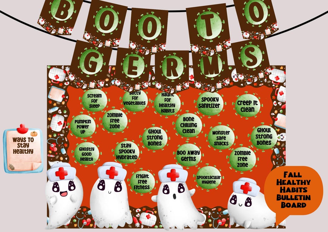 Fall Healthy Habits Bulletin Board Set, Healthy Habits Bulletin, Fall ...