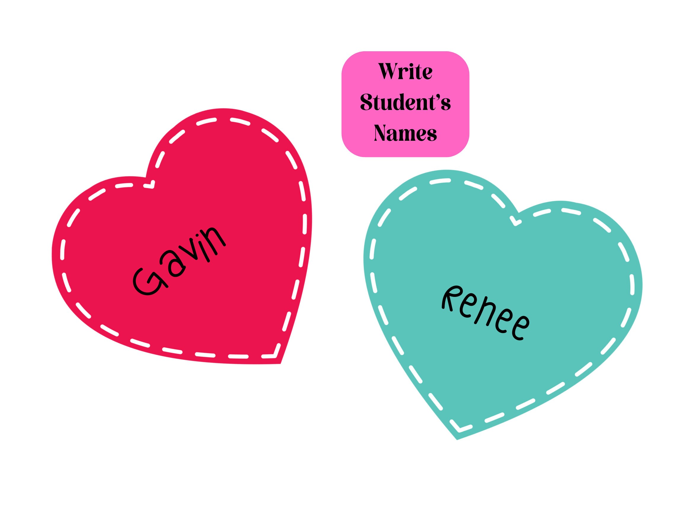 Valentine's Day Classroom Bulletin Board Decoration, Red Pink Love ...
