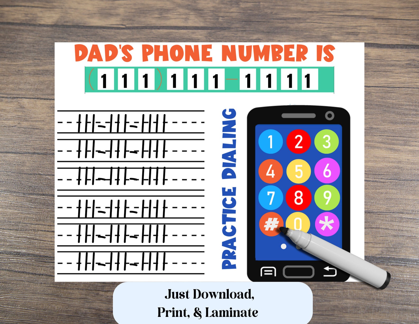 Life Skills Printable Pack, Phone Number Printable, Address Printable ...