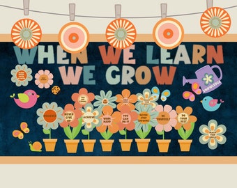 Spring Classroom Bulletin Board Set, Plant Kindness, Teacher Printable ...