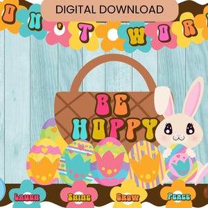 Easter Classroom Bulletin Board, Don't Worry Be Hoppy, Teacher ...