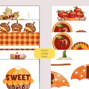 Fall Bulletin Board Set Printable, Kindness Classroom Decor, Autumn ...