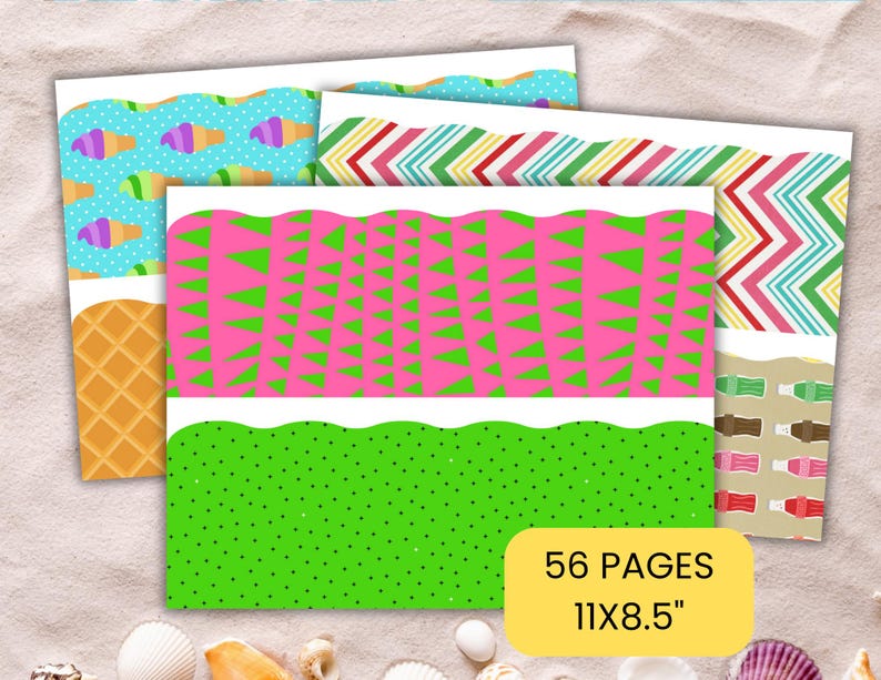 Tropical Summer Bulletin Board Borders, Beach Classroom Decor, Pool ...
