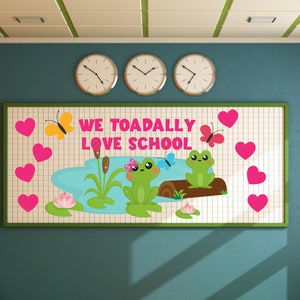 Valentine's Day Frog Bulletin Board, Classroom Decorations, Name Tags ...