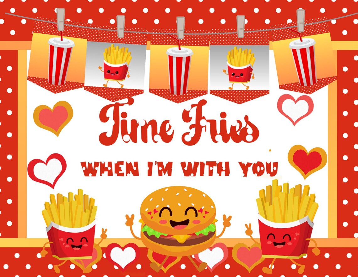 Valentine's Day Bulletin Board, Valentine French Fries Classroom ...