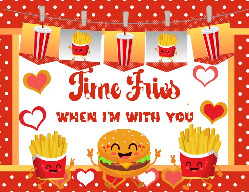 Valentine's Day Bulletin Board, Valentine French Fries Classroom ...