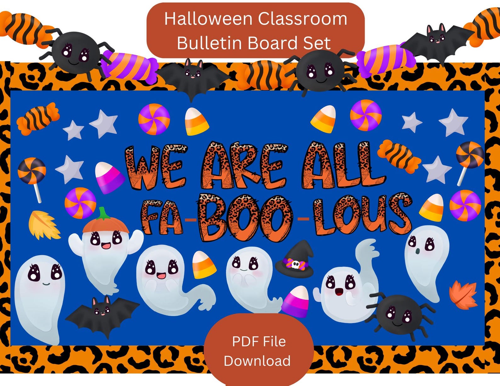 Halloween Classroom Bulletin Board Set, Teacher Printable, Autumn ...