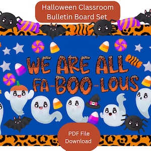 Halloween Classroom Bulletin Board Set, Teacher Printable, Autumn ...