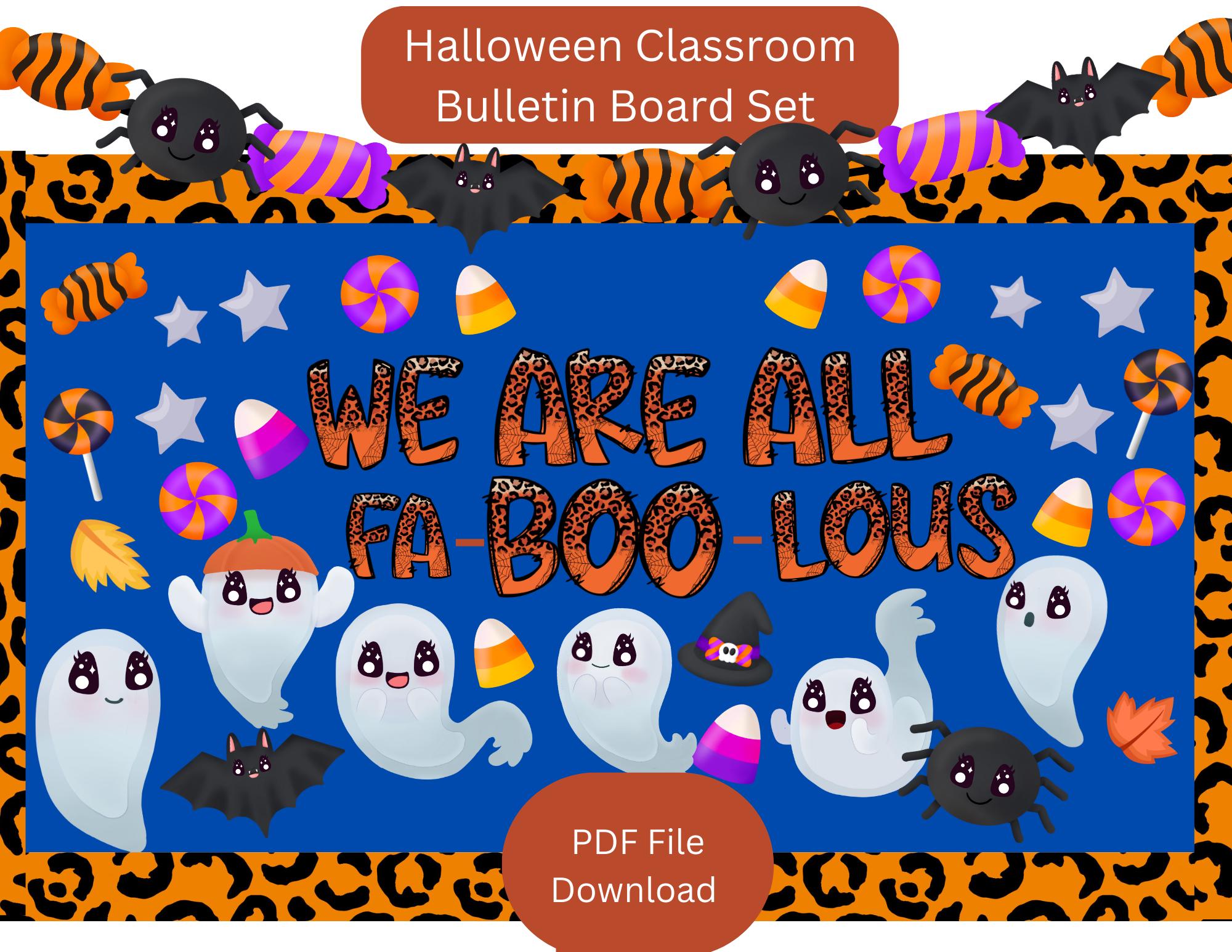 Halloween Classroom Bulletin Board Set, Teacher Printable, Autumn ...