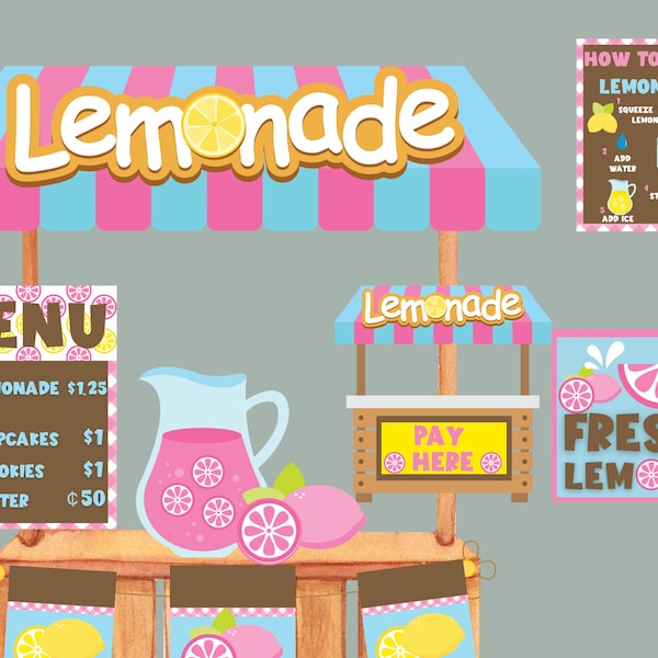 Lemonade Stand Printables - Etsy
