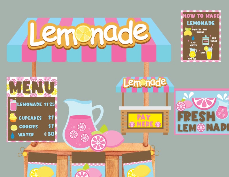 Lemonade Stand Printable, Summer Activity, Preschool, Sensory Play ...