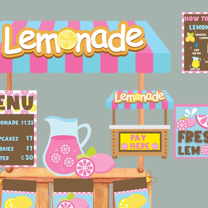Lemonade Stand Printables - Etsy
