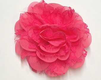 Pink Chiffon Flower - Etsy