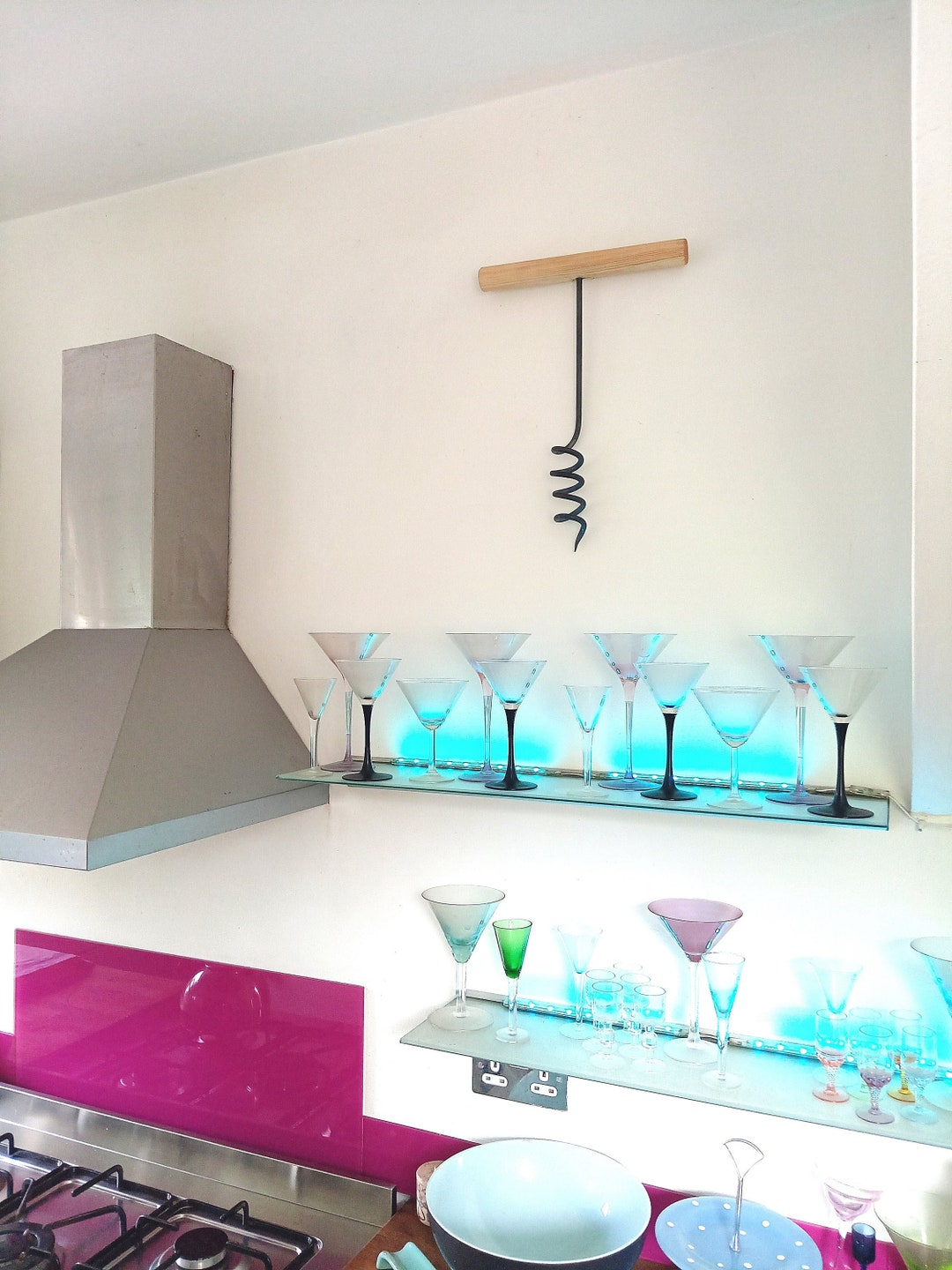 Modern Wall Art: Giant Corkscrew Wall Mounted Sculpture - Etsy