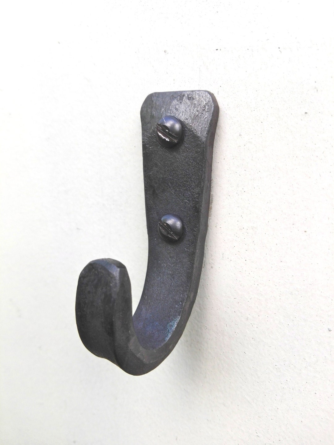 Hand Forged, Steel Hook, Gun Metal Matt Grey Heavy Duty Made in the UK ...