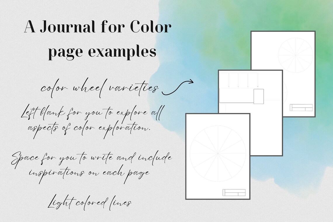Color Theory - Watercolor Notebook L Digital Print Watercolor Palette ...