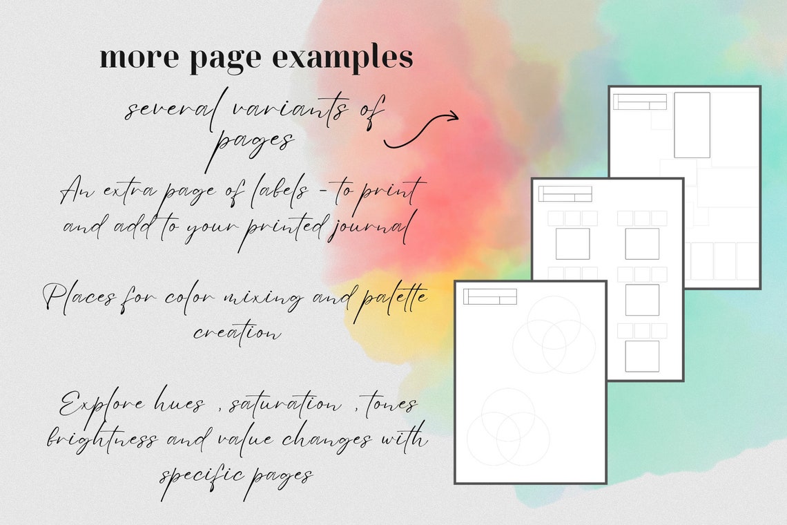 Color Theory - Watercolor Notebook L Digital Print Watercolor Palette ...