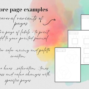 Color Theory - Watercolor Notebook L Digital Print Watercolor Palette ...