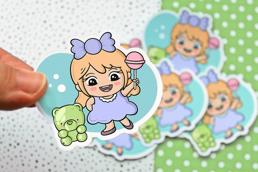 Gummy Bear Girl Stickers - GUMMY GIRL | Kawaii, Cute Candy Die Cut ...