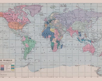 World map fabric | Etsy
