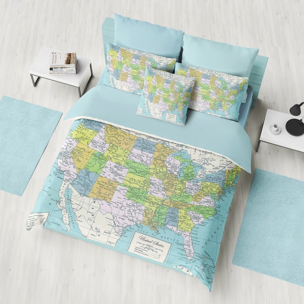 Travel Map Comforter - Etsy
