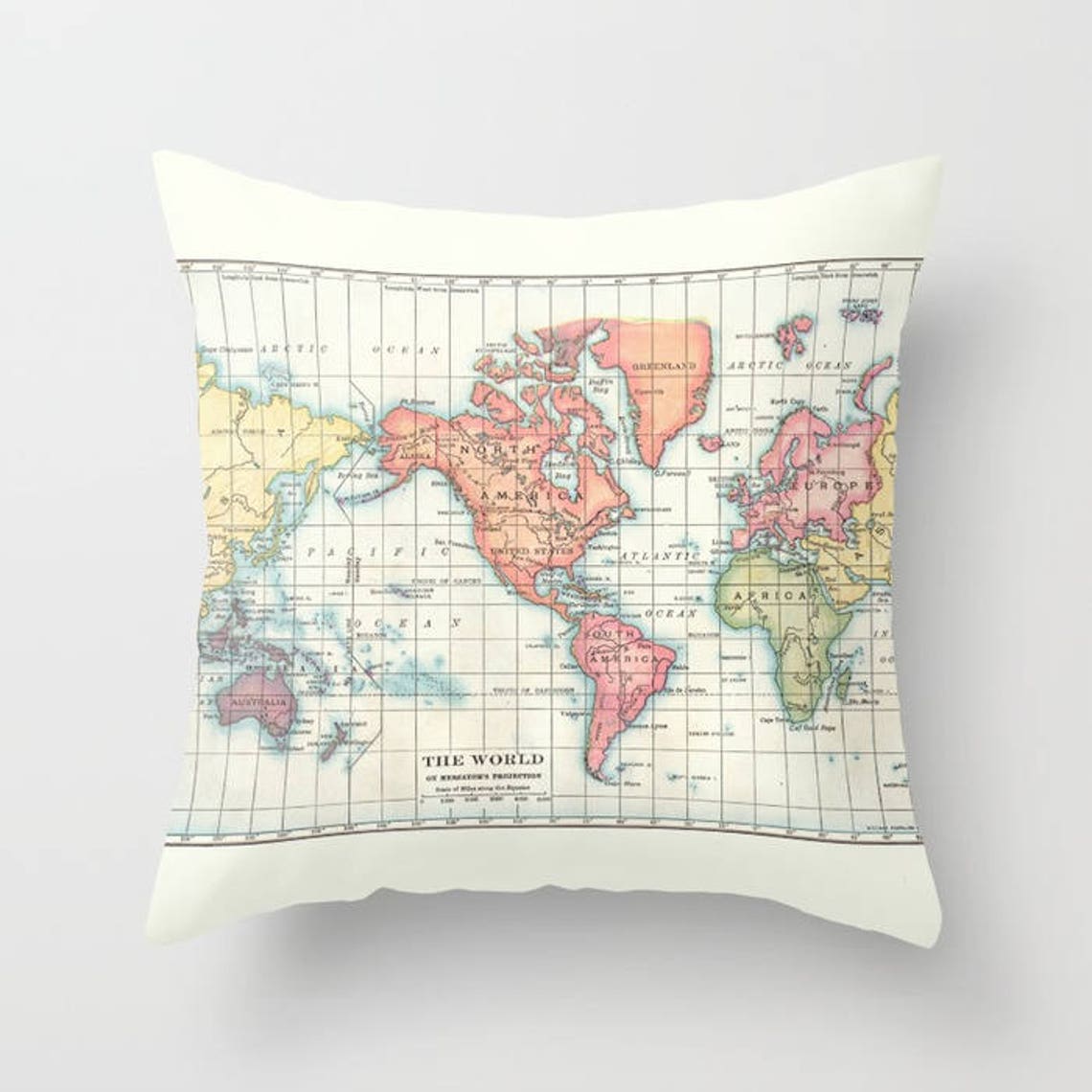 World Map Duvet Cover Map of Continents Bed Bedroom - Etsy