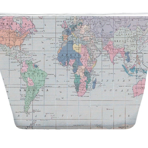World Map Pencil Case - Etsy