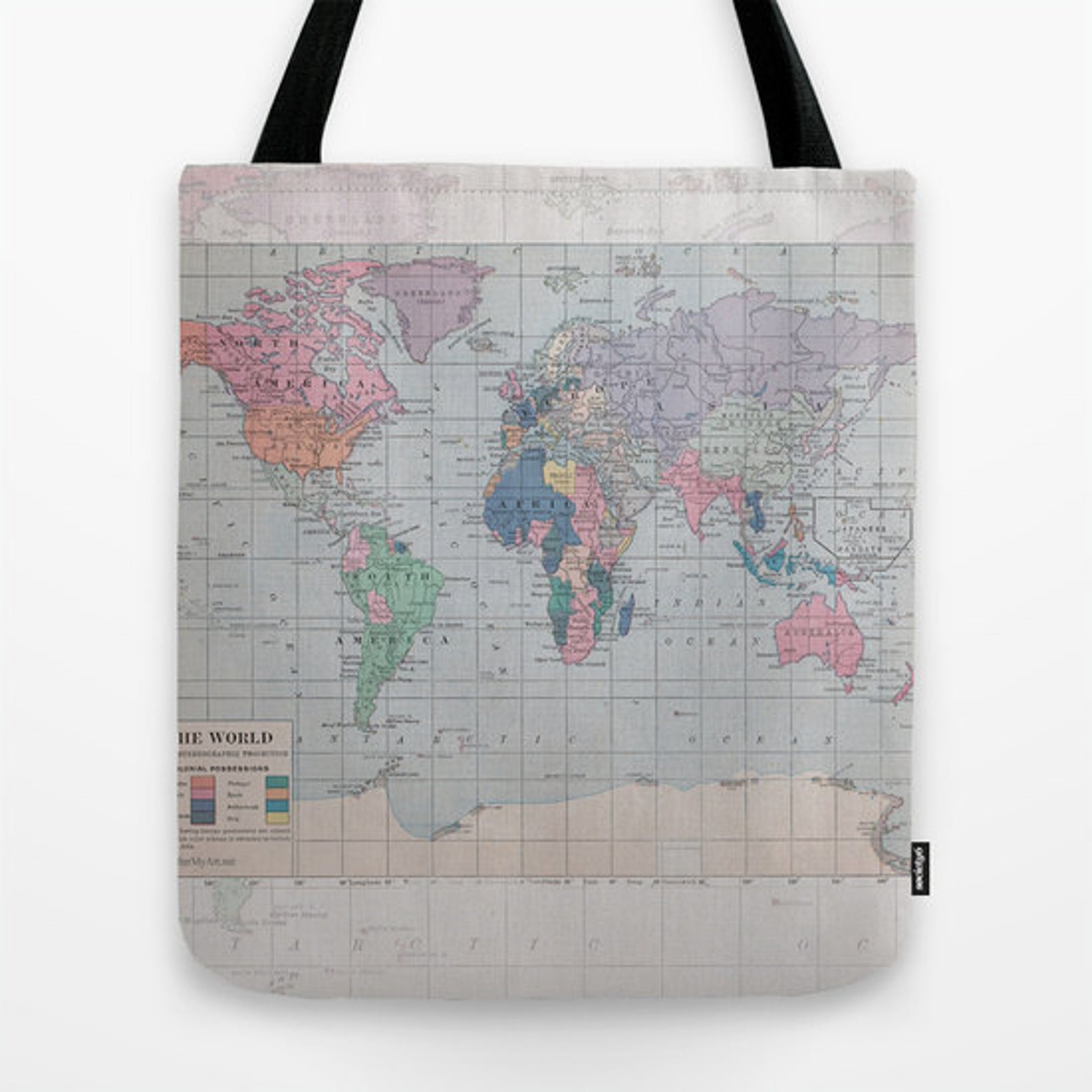 World Map Tote Bag Travel Theme Tote Everything Bag Allover | Etsy