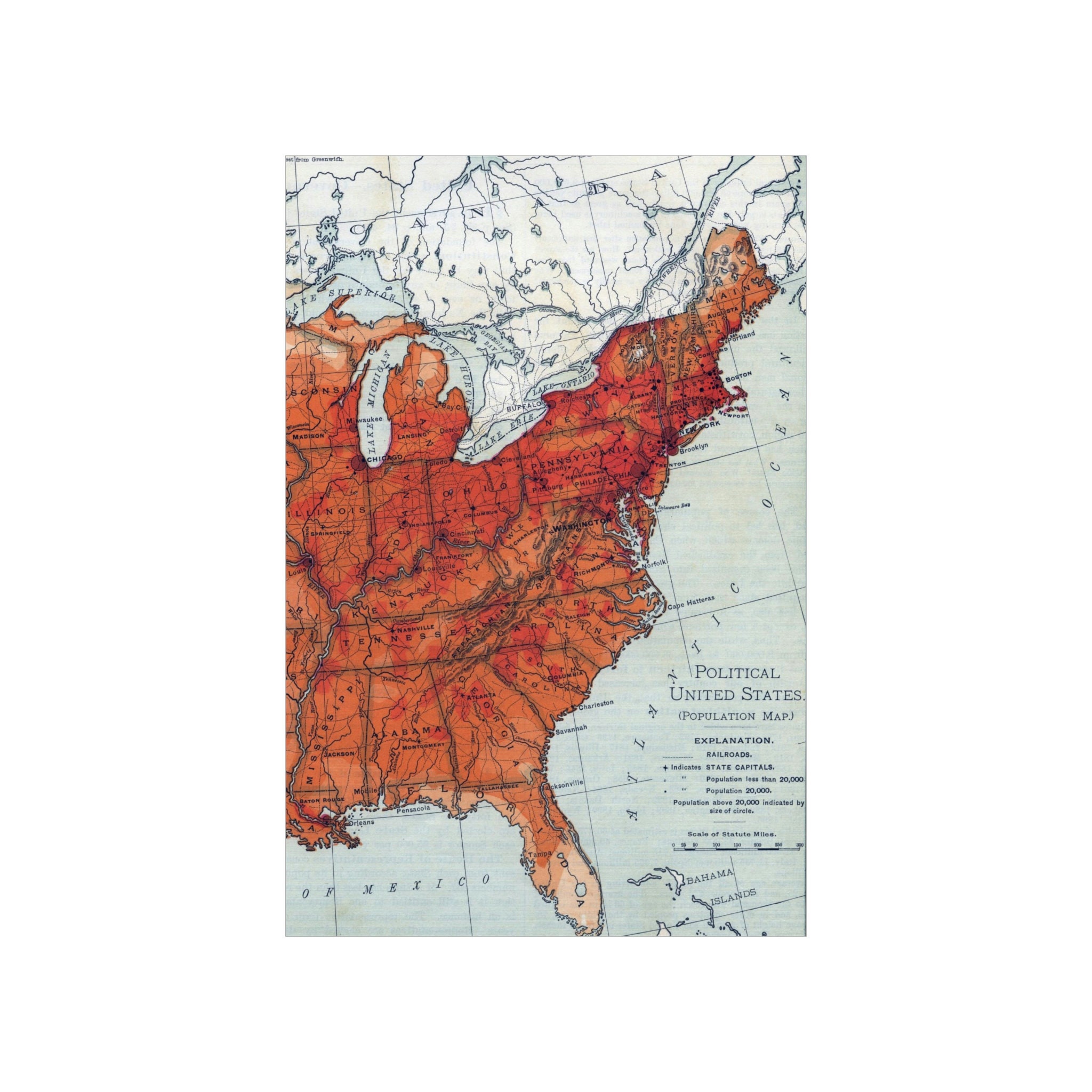 Mapas De La Costa Este Con Estados-ciudades Y Carreteras