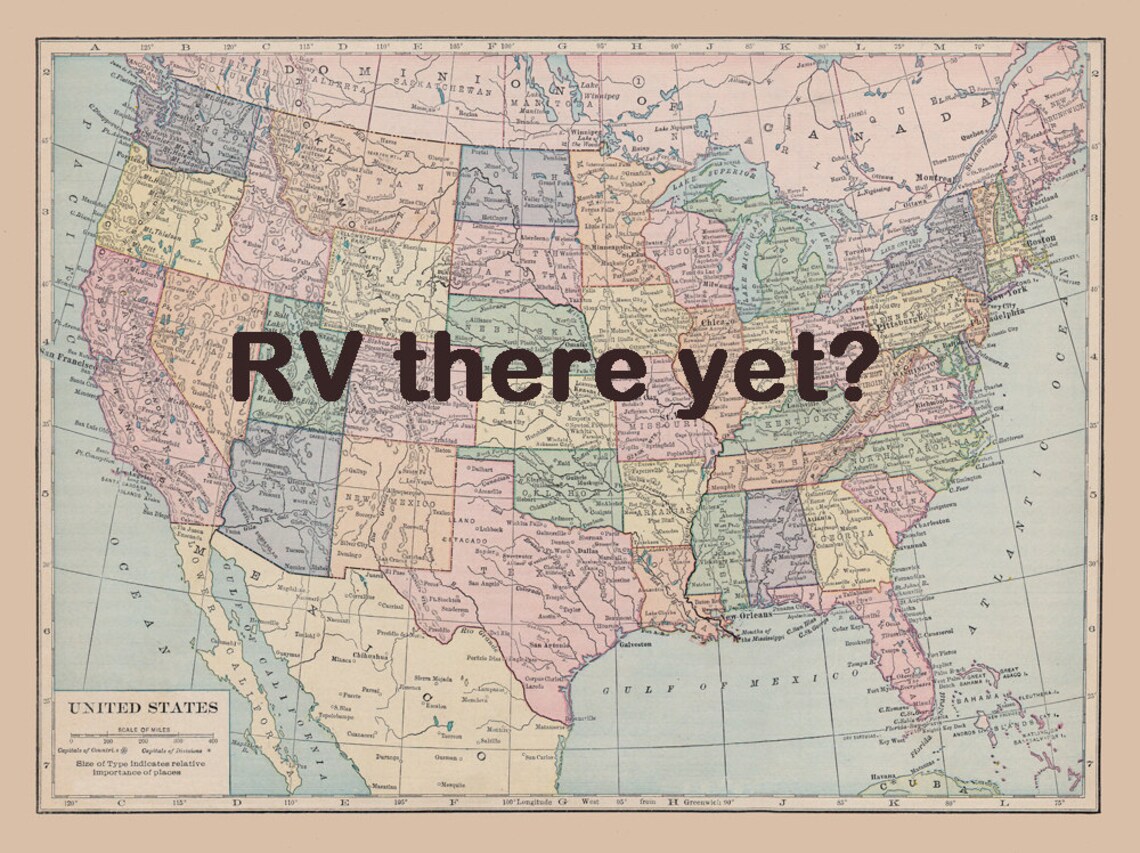 RV Map Fleece Blanket Throw United States Map Cozy Sofa - Etsy