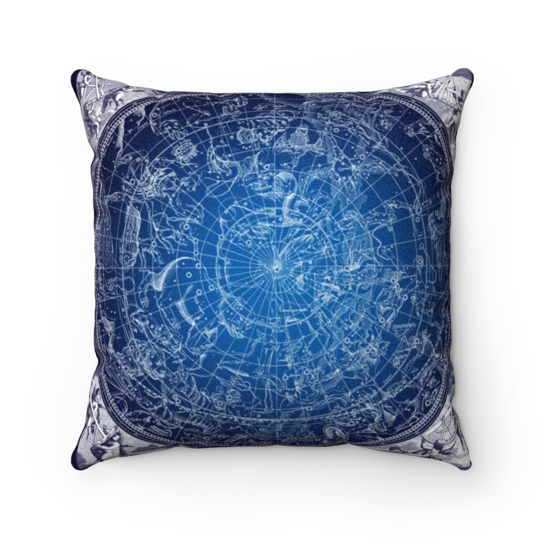 Northern Hemisphere Star Map Faux Suede Throw Pillow - Astrology - Etsy