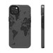 Black on Black Map of the World Case Mate Tough Phone Cases - Etsy