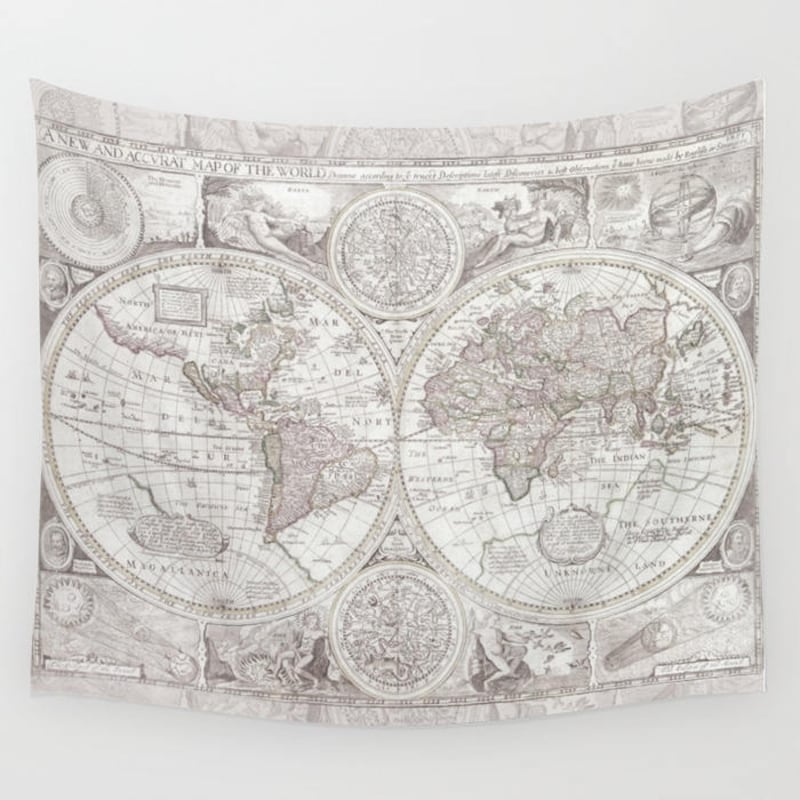 Rustic World Map - Etsy