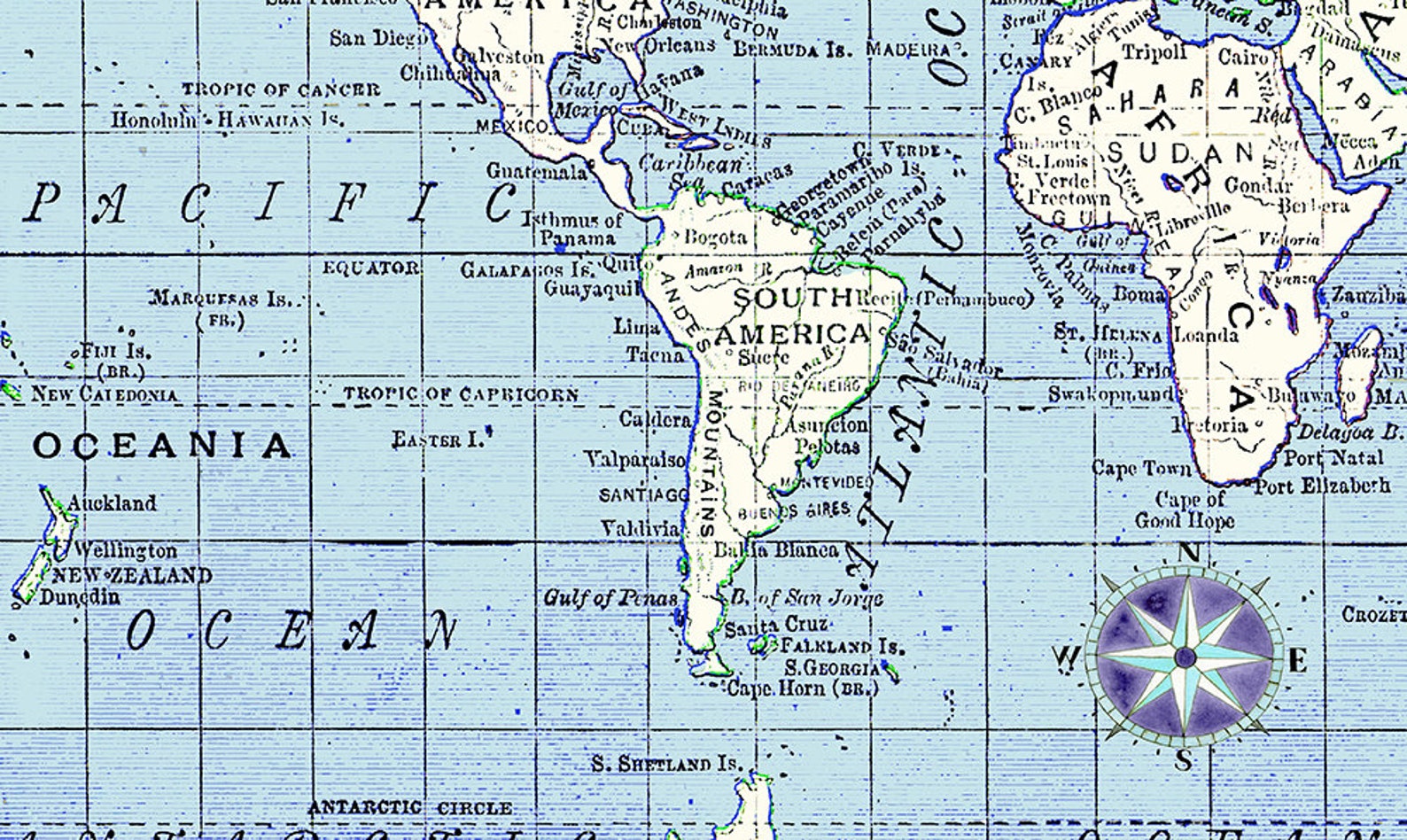 A Really Nice World Map Duvet Cover Blue and white bed | Etsy