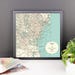 Georgia Shoreline Map Framed Print Matte Poster Print, Wall Decor ...