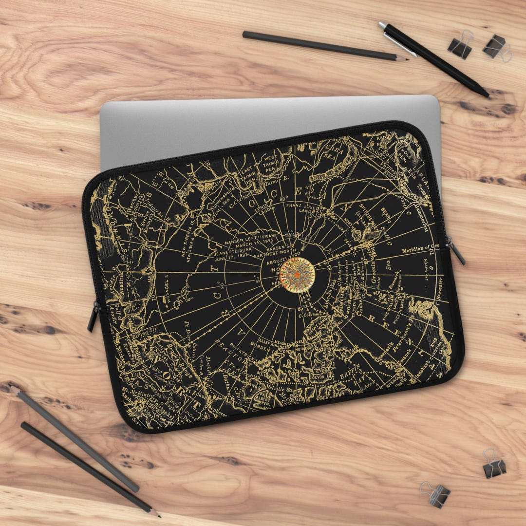 Vintage North Pole Map Laptop Sleeve: Protective Neoprene Case - Etsy