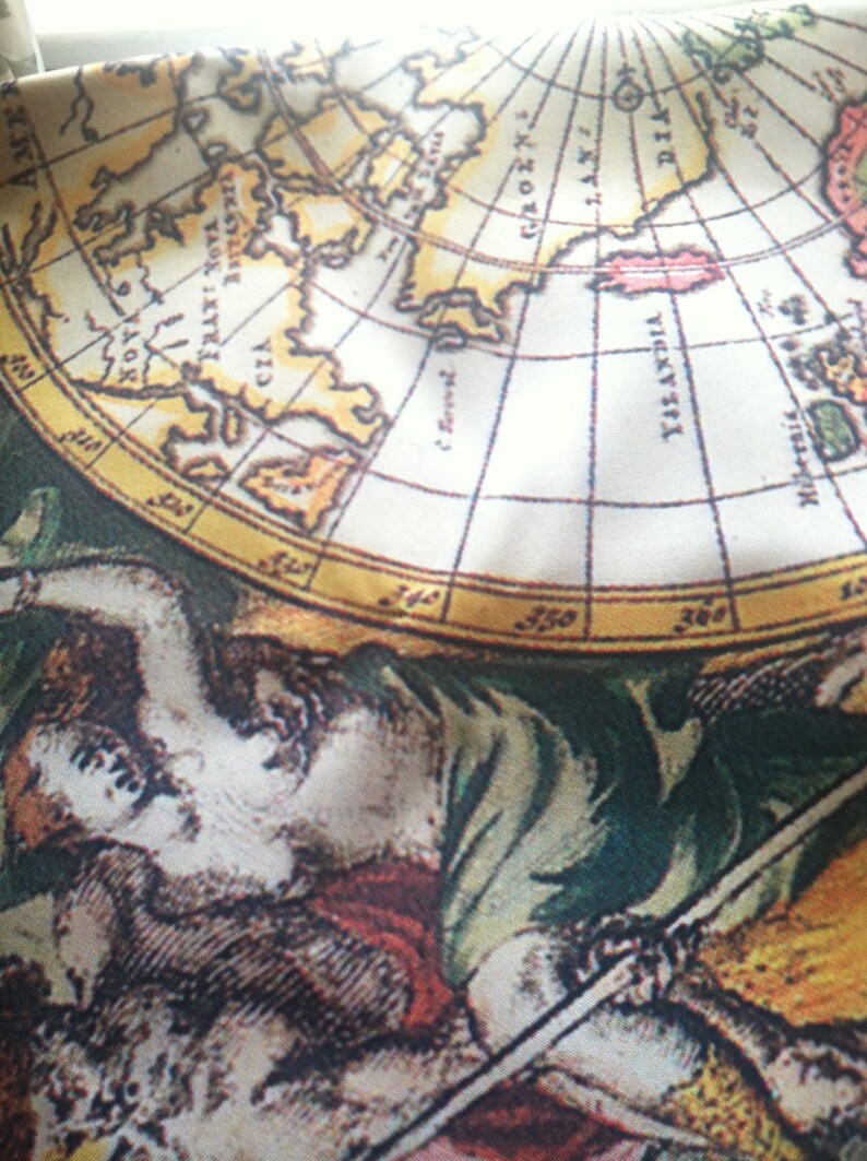 Antique World Map Shower Curtain: Frederic De Wit Travel Decor - Etsy
